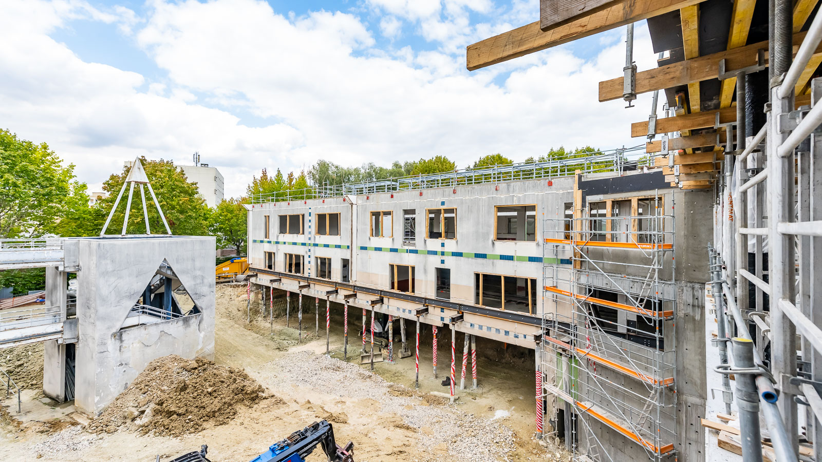 Sur le chantier de restructuration du lycée Jean Moulin à Torcy - IDF Construction Durable
